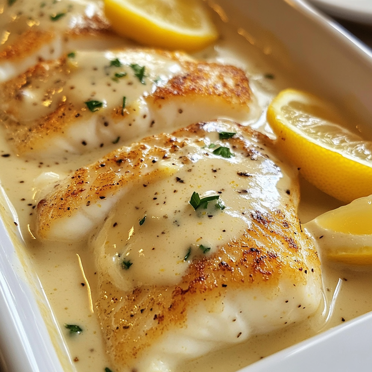 Baked Haddock with Lemon Cream Sauce – justcaught.co.uk